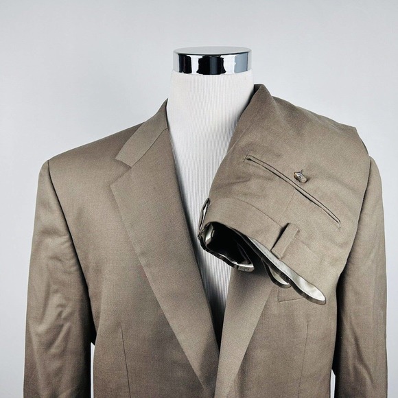 Chaps | Suits & Blazers | Chaps 46r Suit 38 X 28 Pleated Dark Beige 0 ...